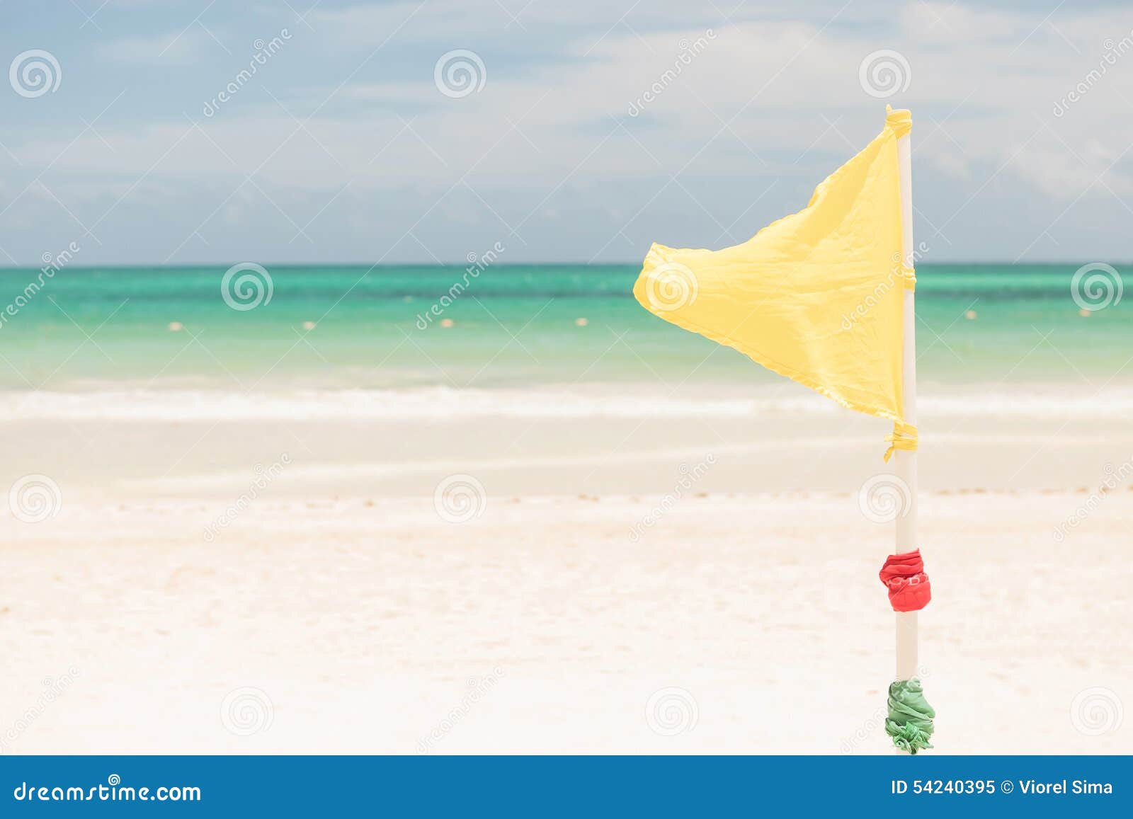 Warning yellow flag stock image. Image of danger, rescue - 54240395