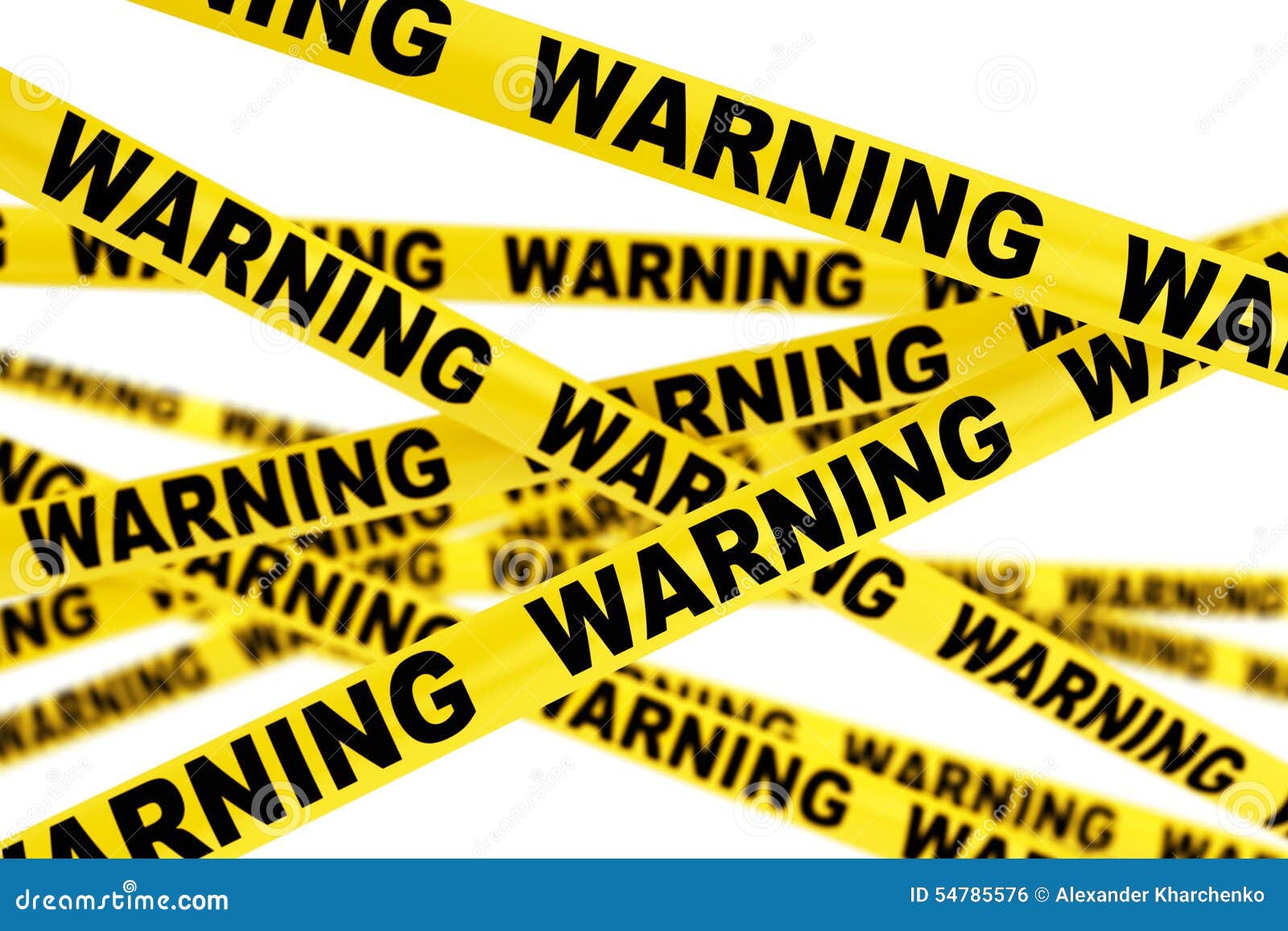 Warning Yellow Ribbons. Dangerous Stripes Banner, Attention Quarantine ...