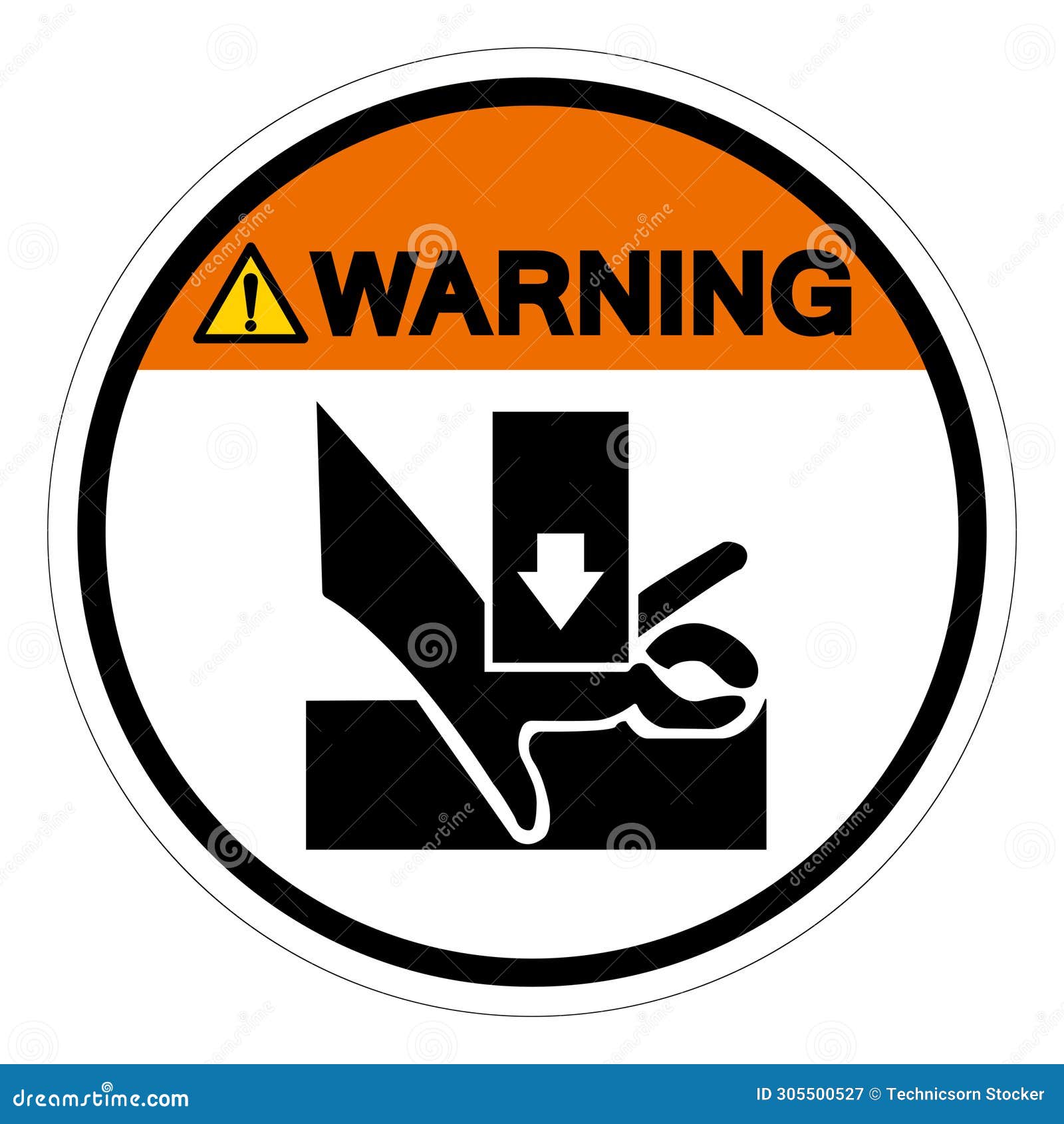 Warning You Hand when Using Silkscreen Symbol Sign, Vector Illustration ...