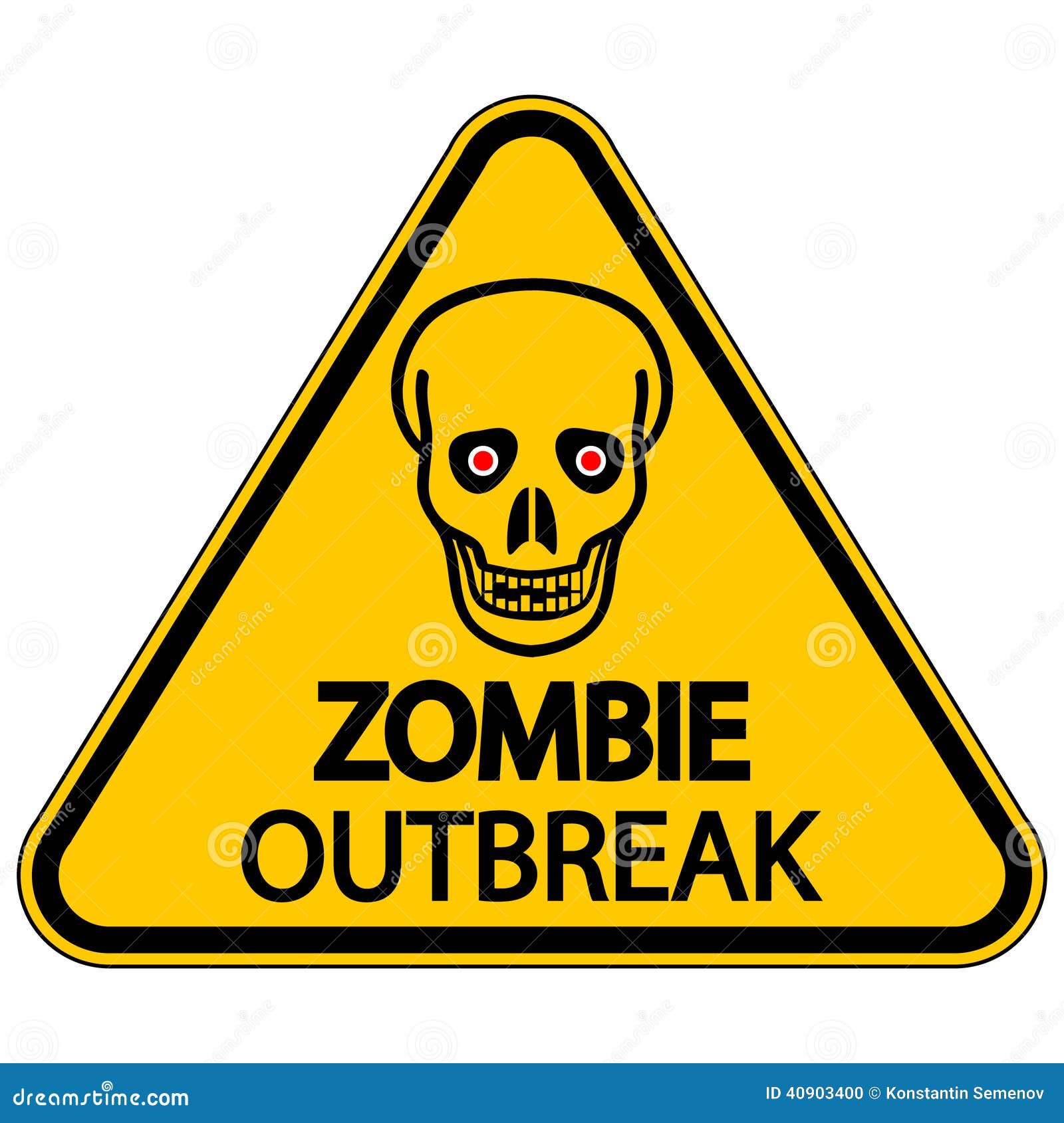 Brains Warning Sign Yellow. Think Hazard Attention Symbol. Danger Road ...