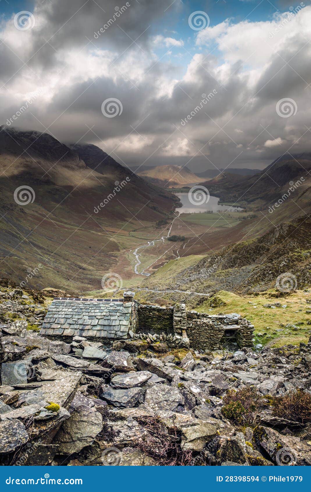 Warnscale Bothy stock photo. Image of mountains, miningdistrict - 28398594