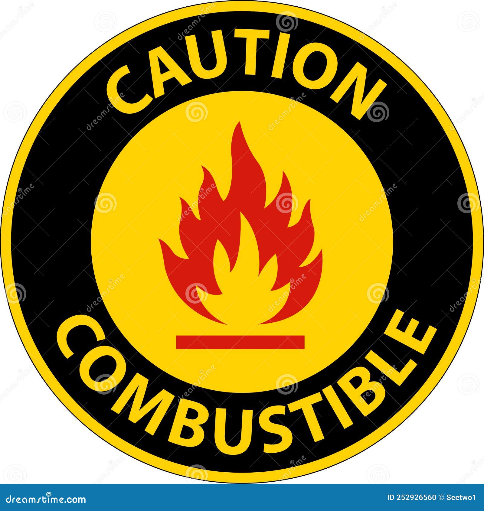 Warnzeichen Brennbar Auf Weißem Hintergrund Vektor Abbildung ...