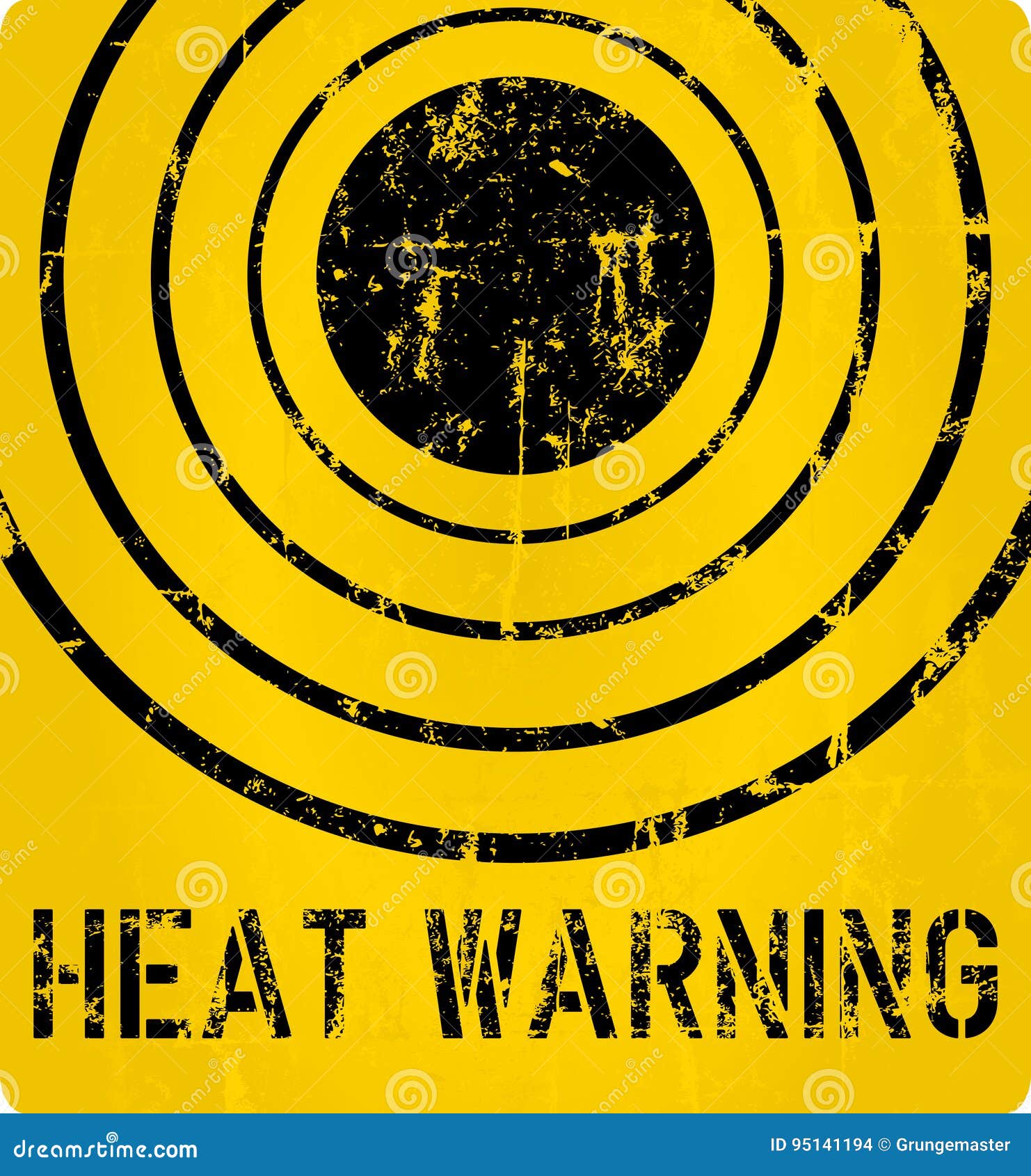 Warnzeichen der Hitze vektor abbildung. Illustration von gefährlich ...