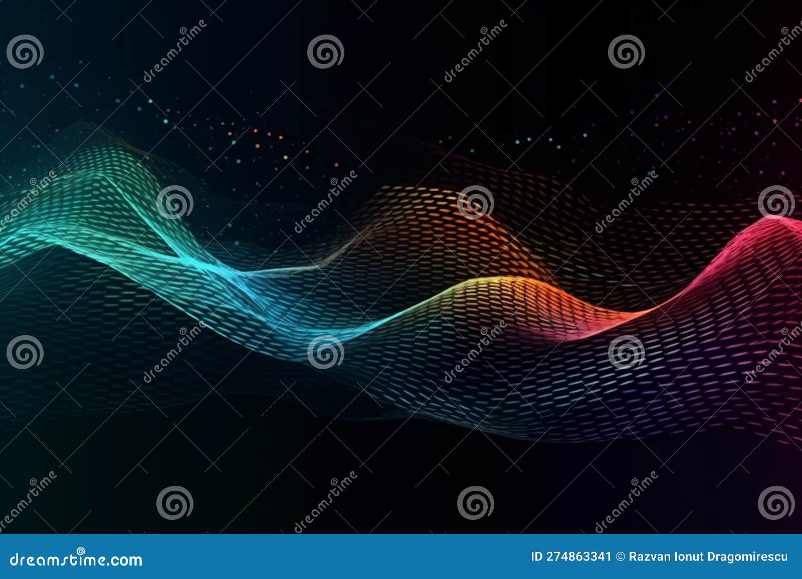 Warp Lines Background with Wave Design Elements and Dots. this ...
