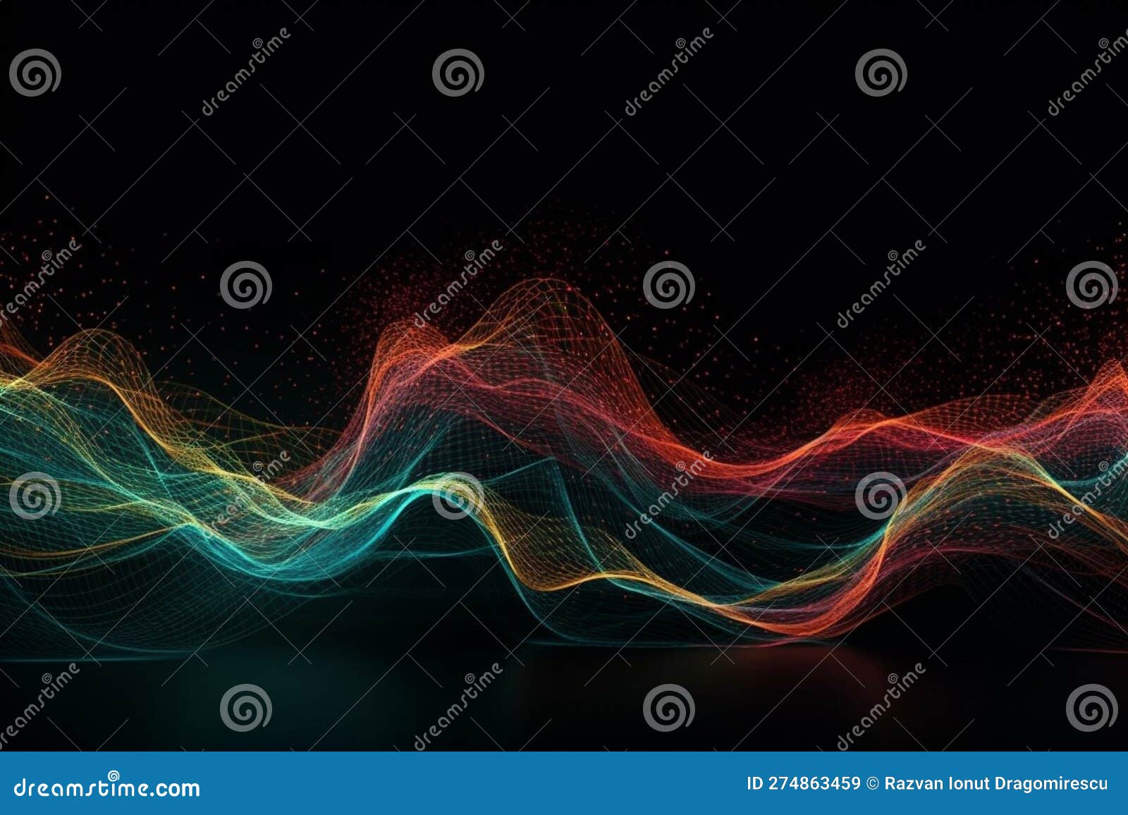 Warp Lines Background with Wave Design Elements and Dots. this ...