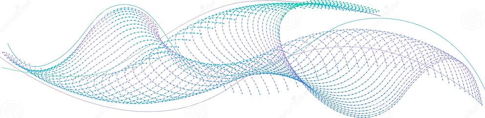 Warp of Space. Abstract Gradient Halftone Background. Twisted Plane of ...