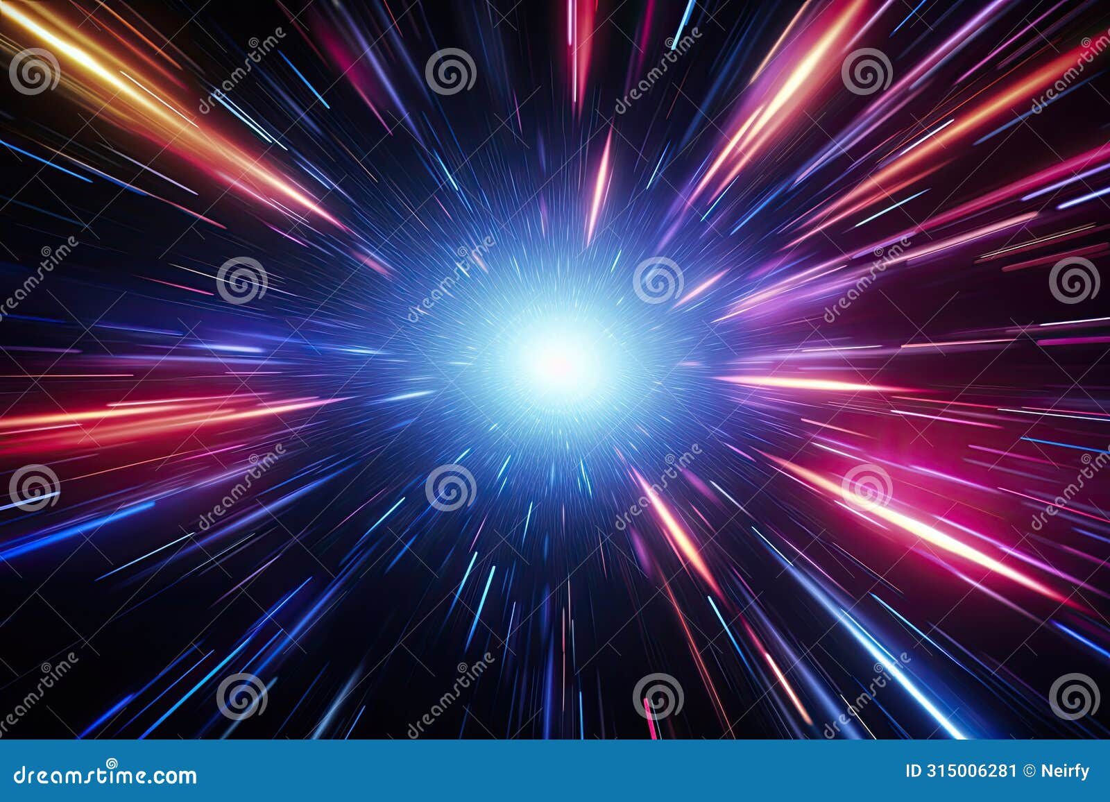 Warp Speed Journey through the Multiverse Futuristic Background Stock ...
