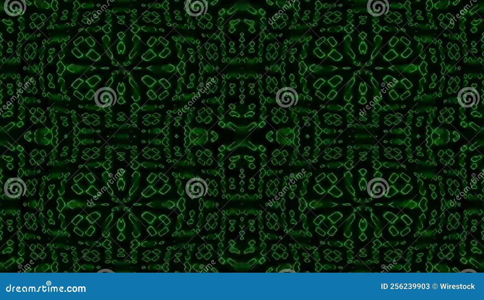 Warped and Distorted 3D Background of Flashing Green and Red Lights on ...