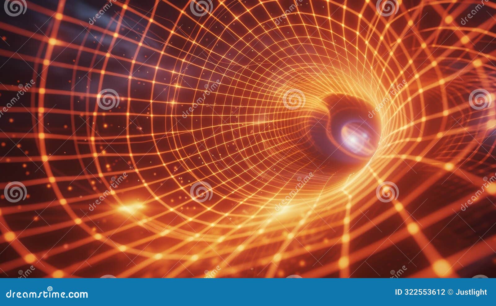 A Warped and Distorted Grid Depicting the Bending and Warping of ...