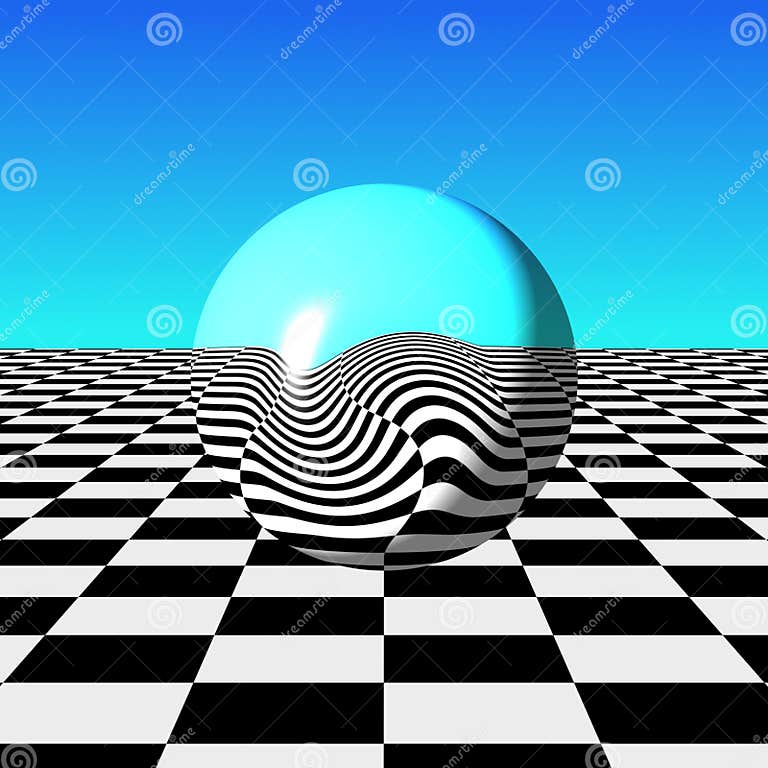 Warped Reflection stock illustration. Illustration of distorted - 34098945