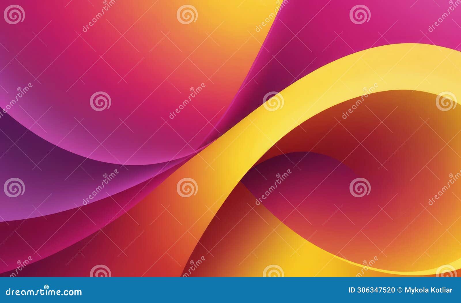 Warped Shapes in Yellow Magenta Stock Photo - Image of generated ...