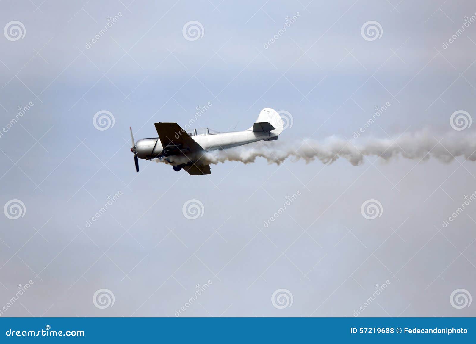 WARPLANE with Smoke from the Engine Stock Photo - Image of aircraft ...