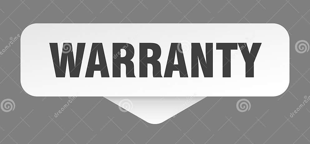 Warranty Sticker. Warranty Sign Isolated on Gray Background Stock ...