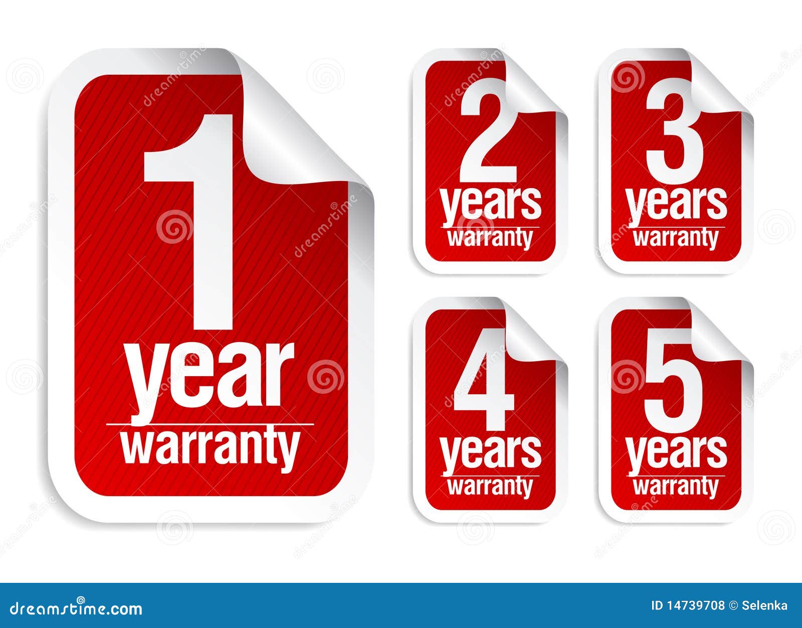Warranty stickers set stock illustration. Illustration of design - 14739708