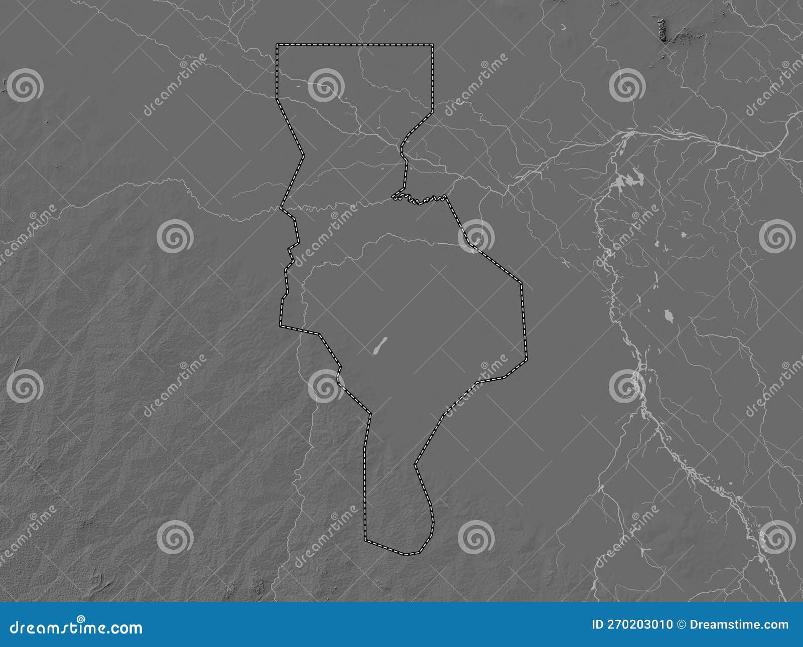 Warrap, South Sudan. Bilevel. No Legend Stock Illustration ...