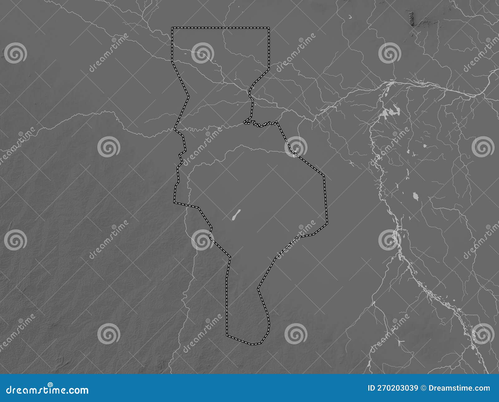 Warrap, South Sudan. Grayscale. No Legend Stock Illustration ...