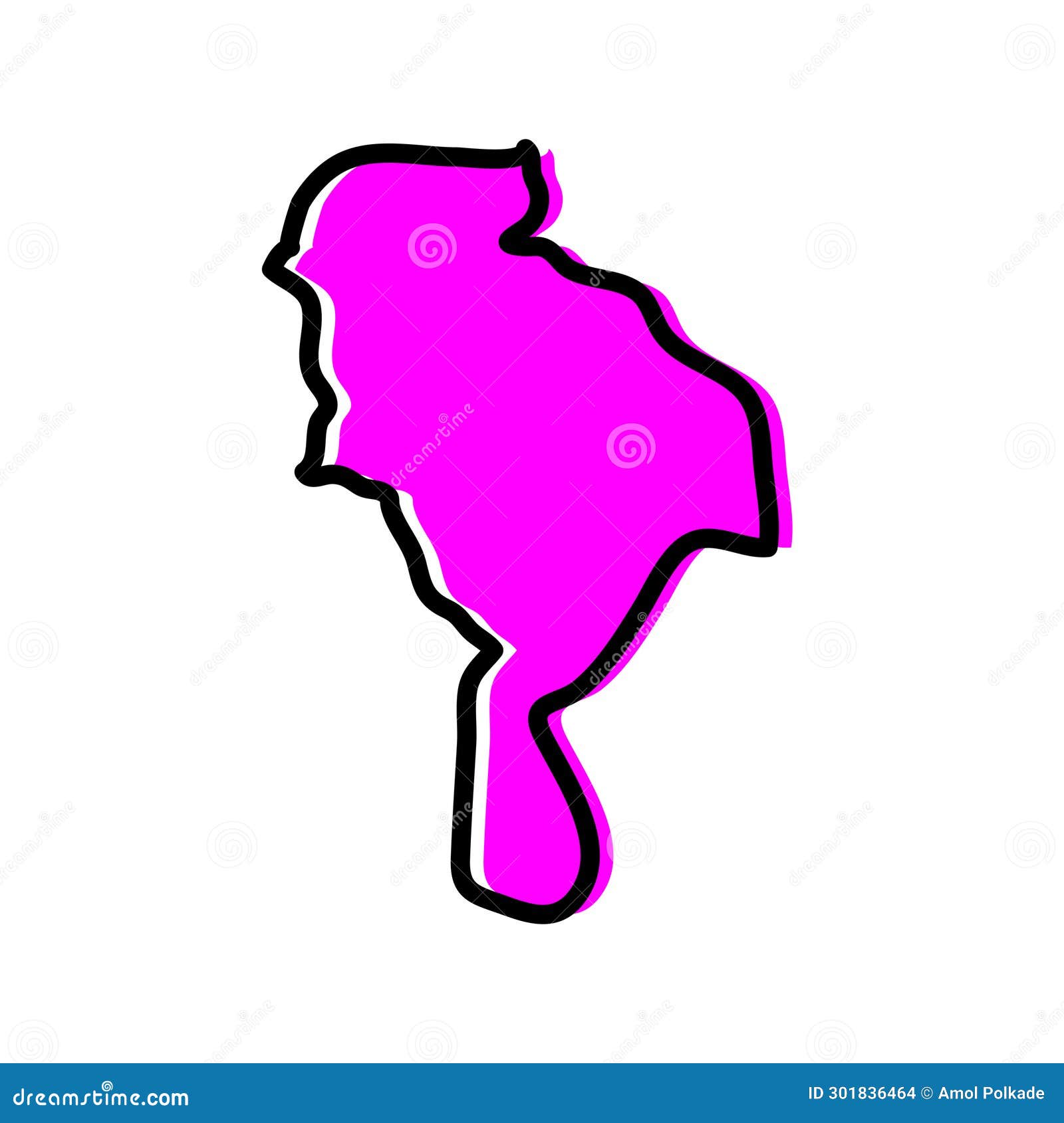 Warrap State of South Sudan Vector Map Illustration Stock Vector ...