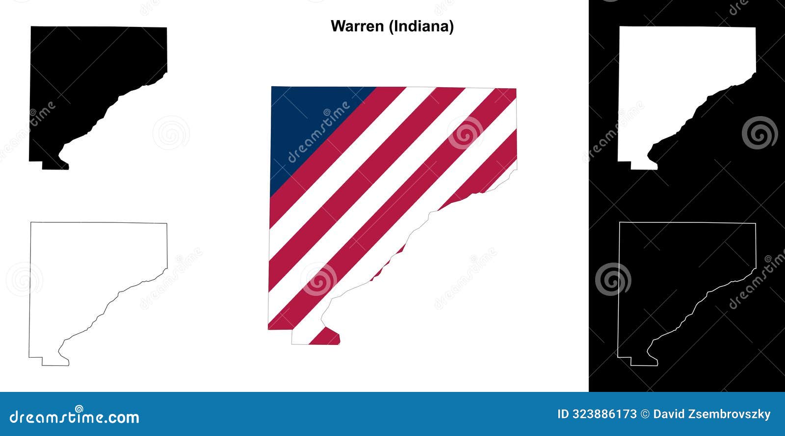 Warren outline map stock illustration. Illustration of silhouette ...