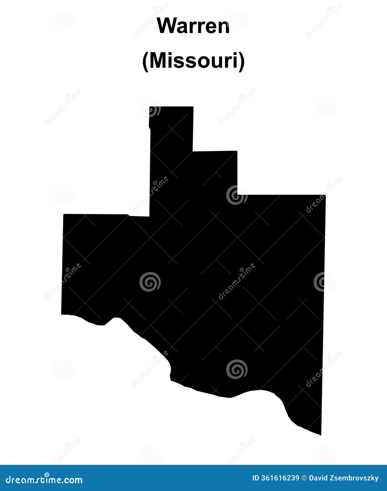 Warren outline map stock illustration. Illustration of blank - 361616239