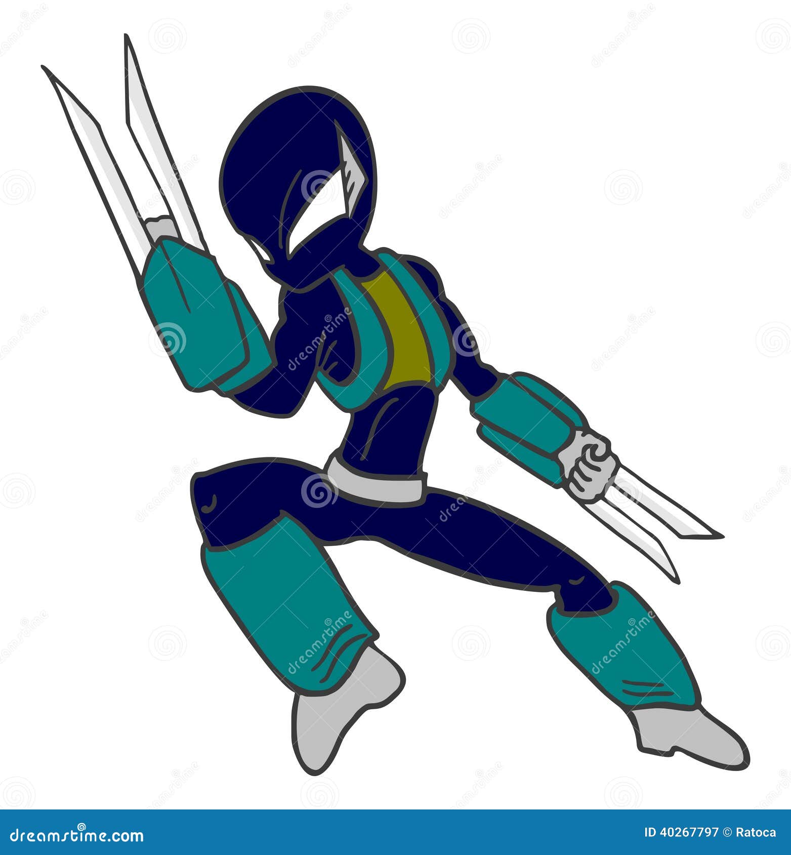 Warrior attack stock vector. Illustration of fight, design - 40267797