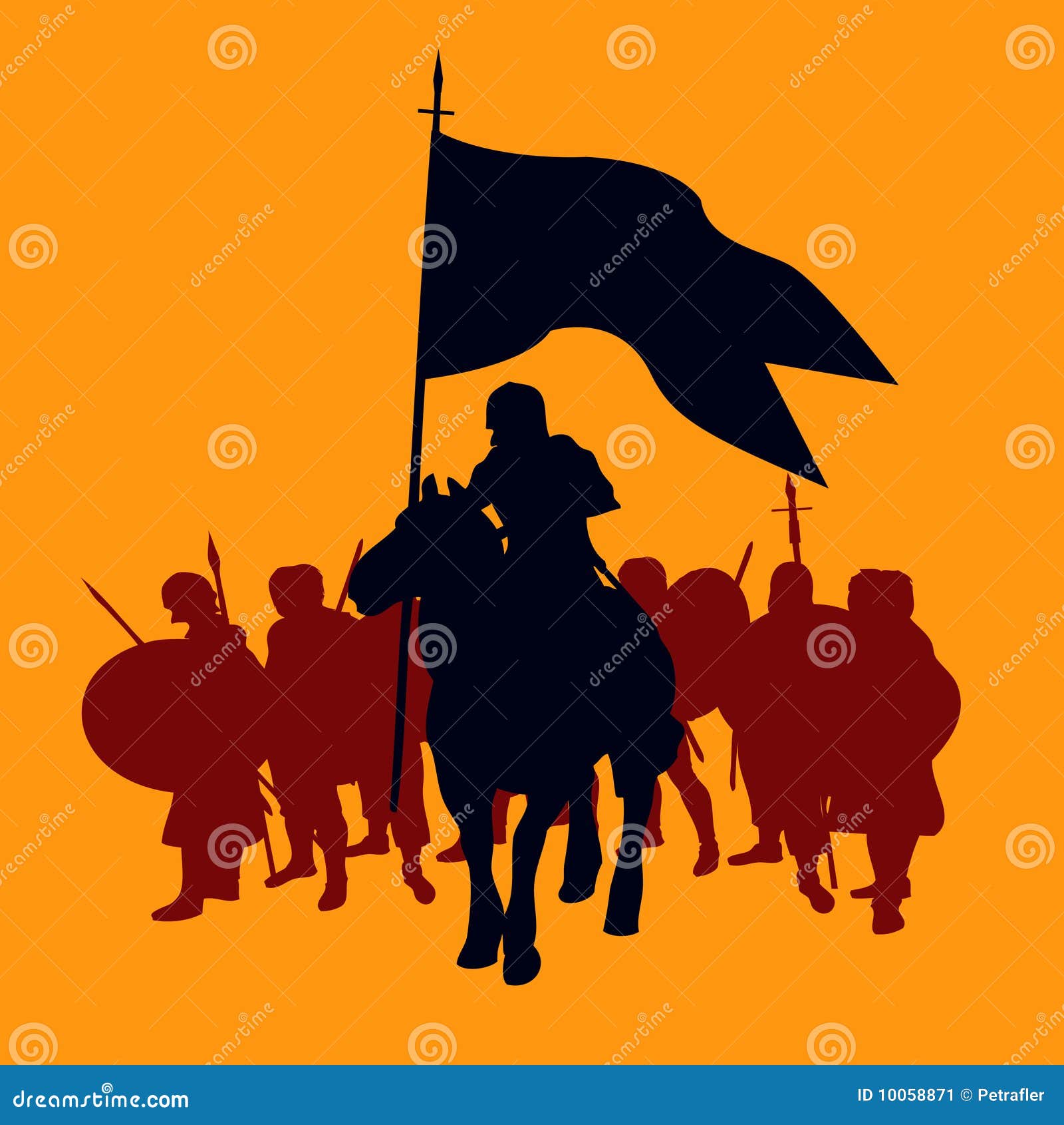 Warrior Background stock vector. Illustration of horse - 10058871