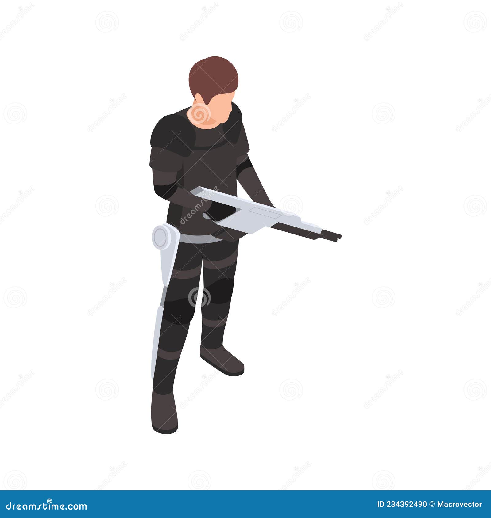 Warrior Bionic Suit Composition Stock Vector - Illustration of symbol ...