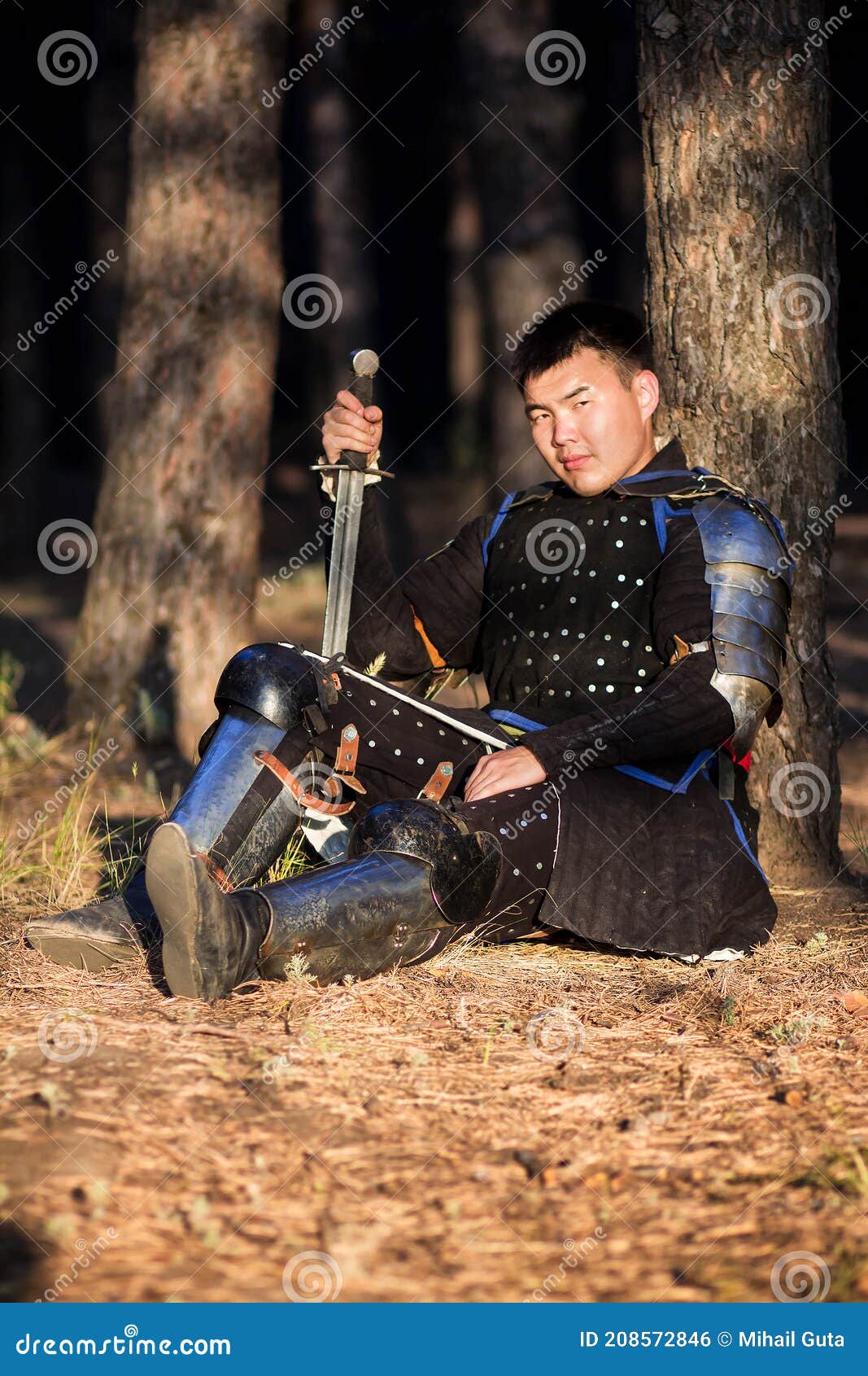 Leaning On The Sword Stock Photography | CartoonDealer.com #208247594