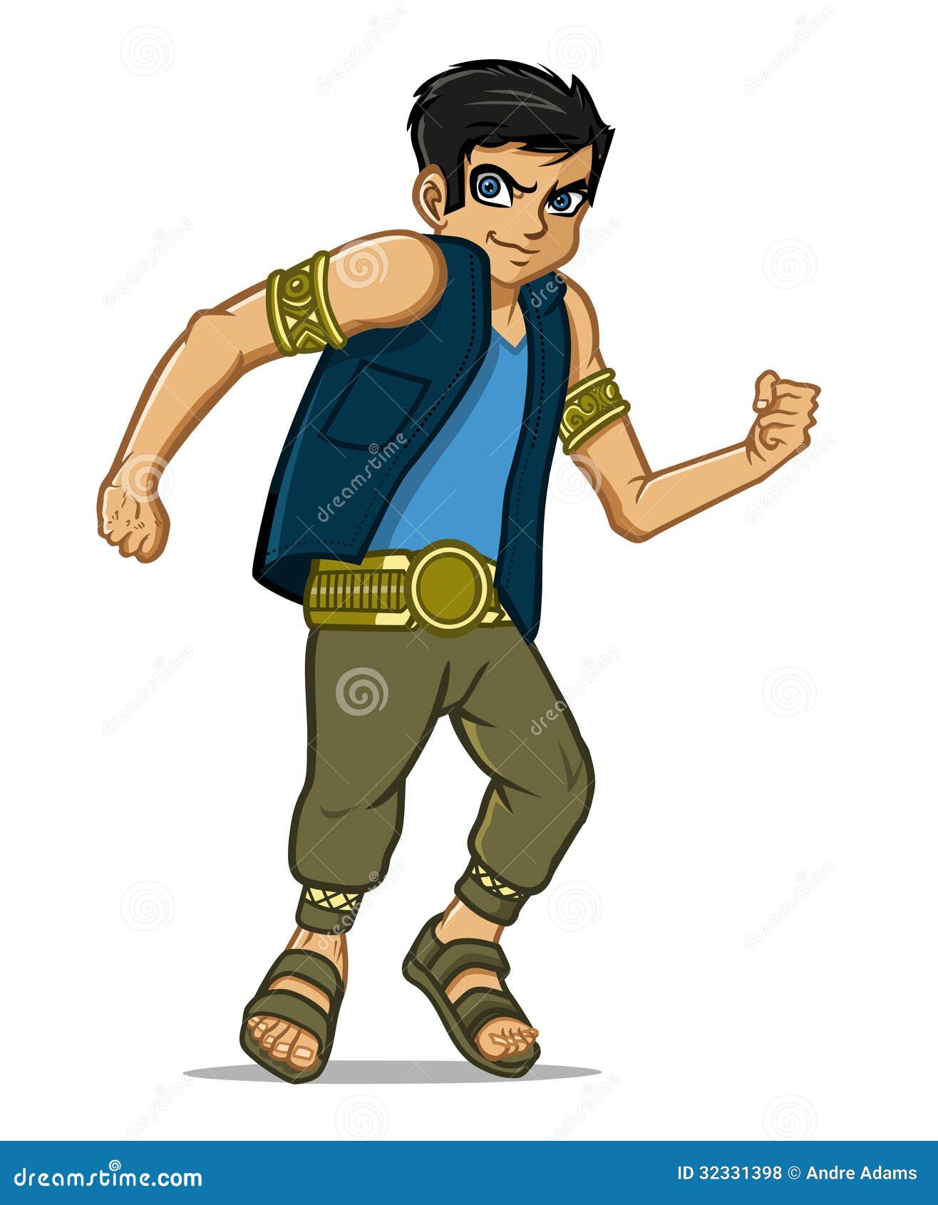 Warrior boy stock vector. Illustration of teenager, character - 32331398