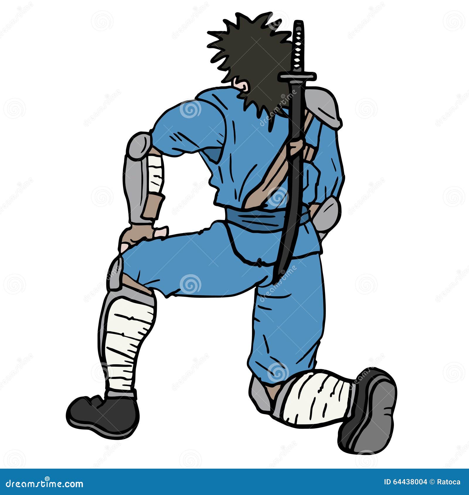 Warrior cartoon draw stock vector. Illustration of warrior - 64438004