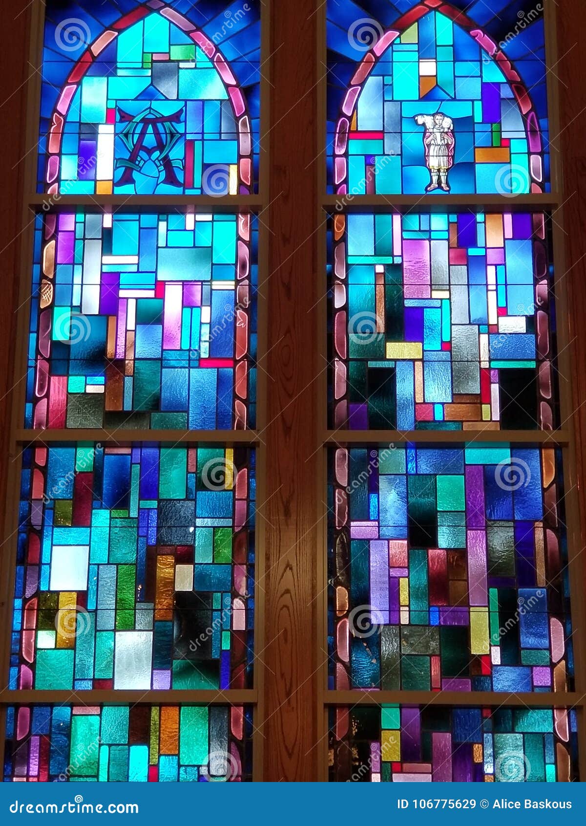 Chapel Stained Glass Window Stock Image - Image of christian, chapel ...