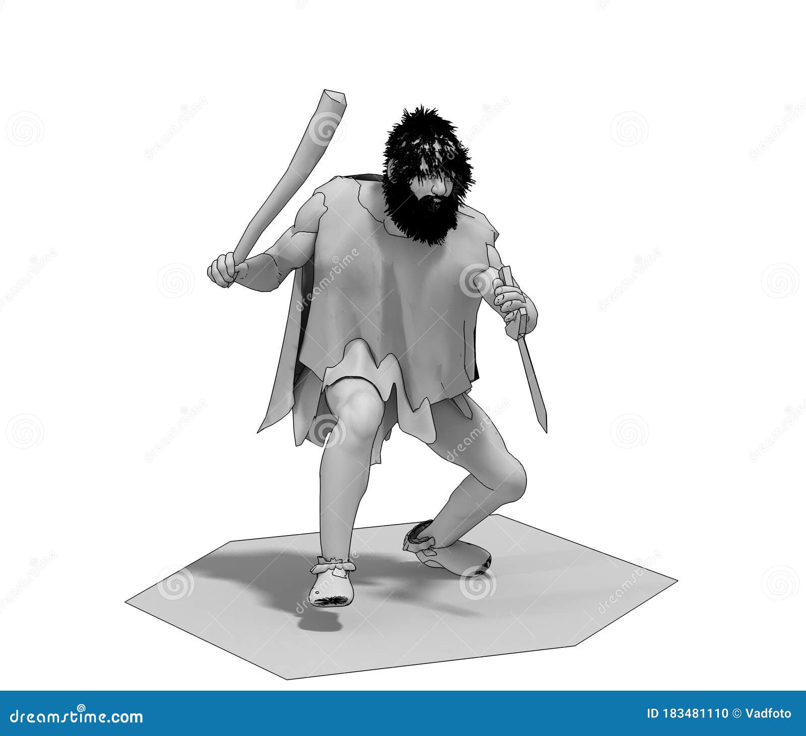 3D Rendering Of A Warrior With An Eyepatch Stock Photo | CartoonDealer ...