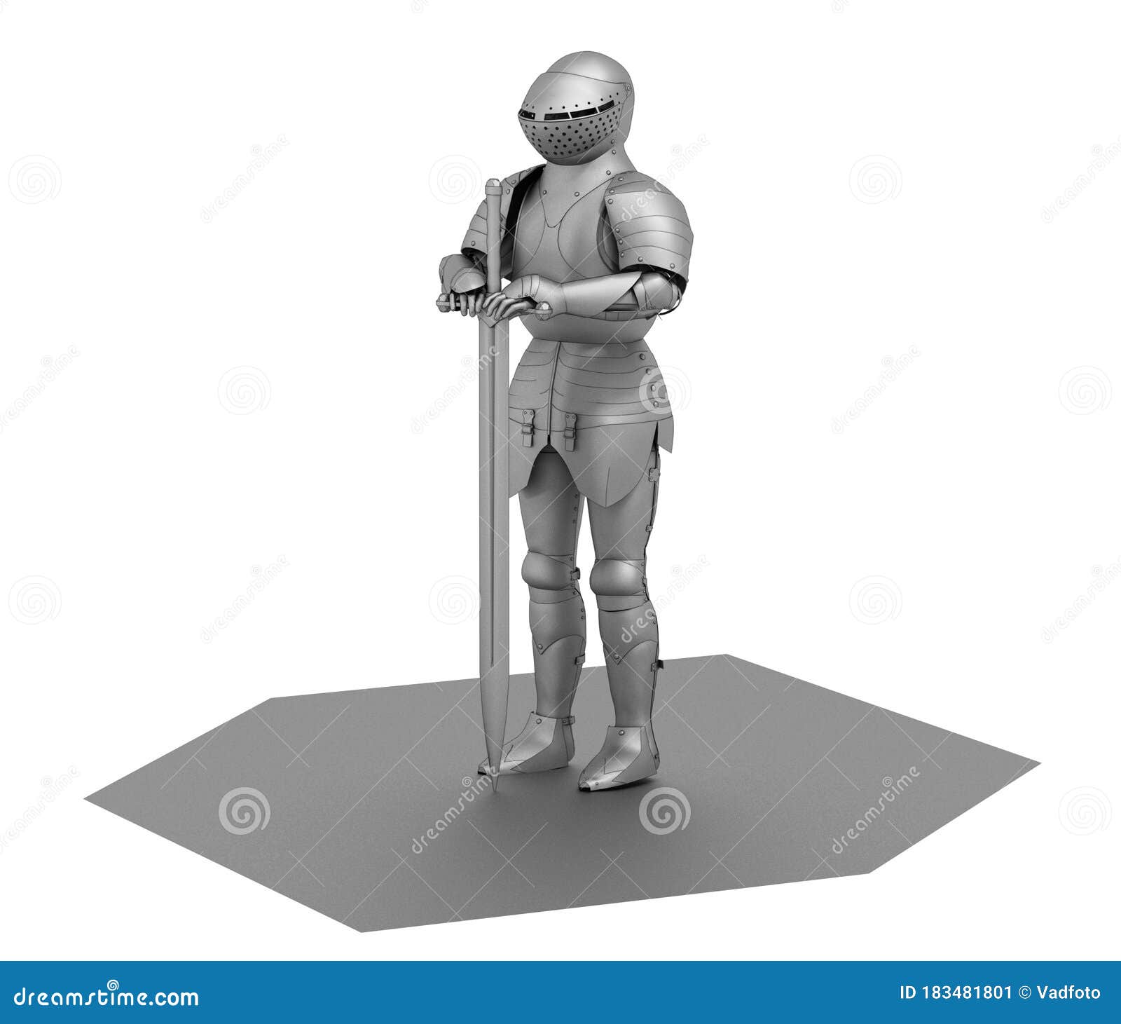 3D Rendering Of A Warrior With An Eyepatch Stock Image | CartoonDealer ...
