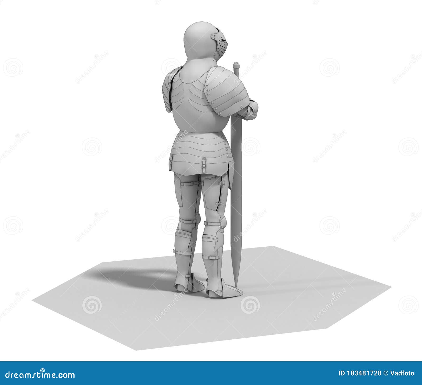 Warrior Character, 3D Rendering, Illustration Stock Illustration ...