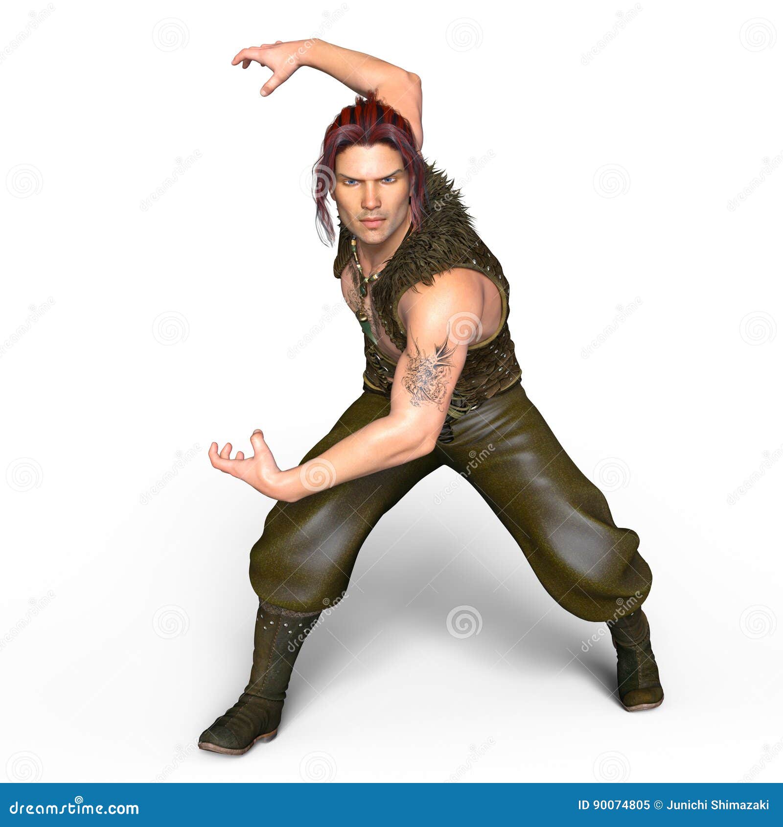 Warrior stock image. Image of tattoo, pose, body, fight - 90074805