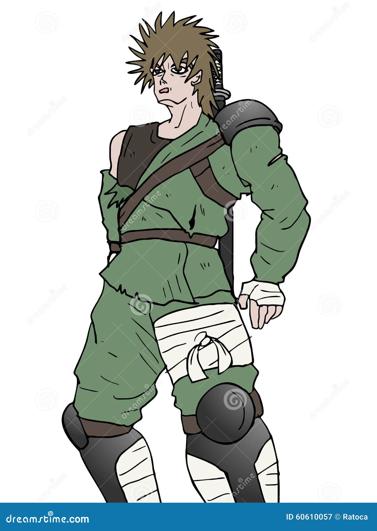 Warrior draw stock vector. Illustration of soldier, creative - 60610057