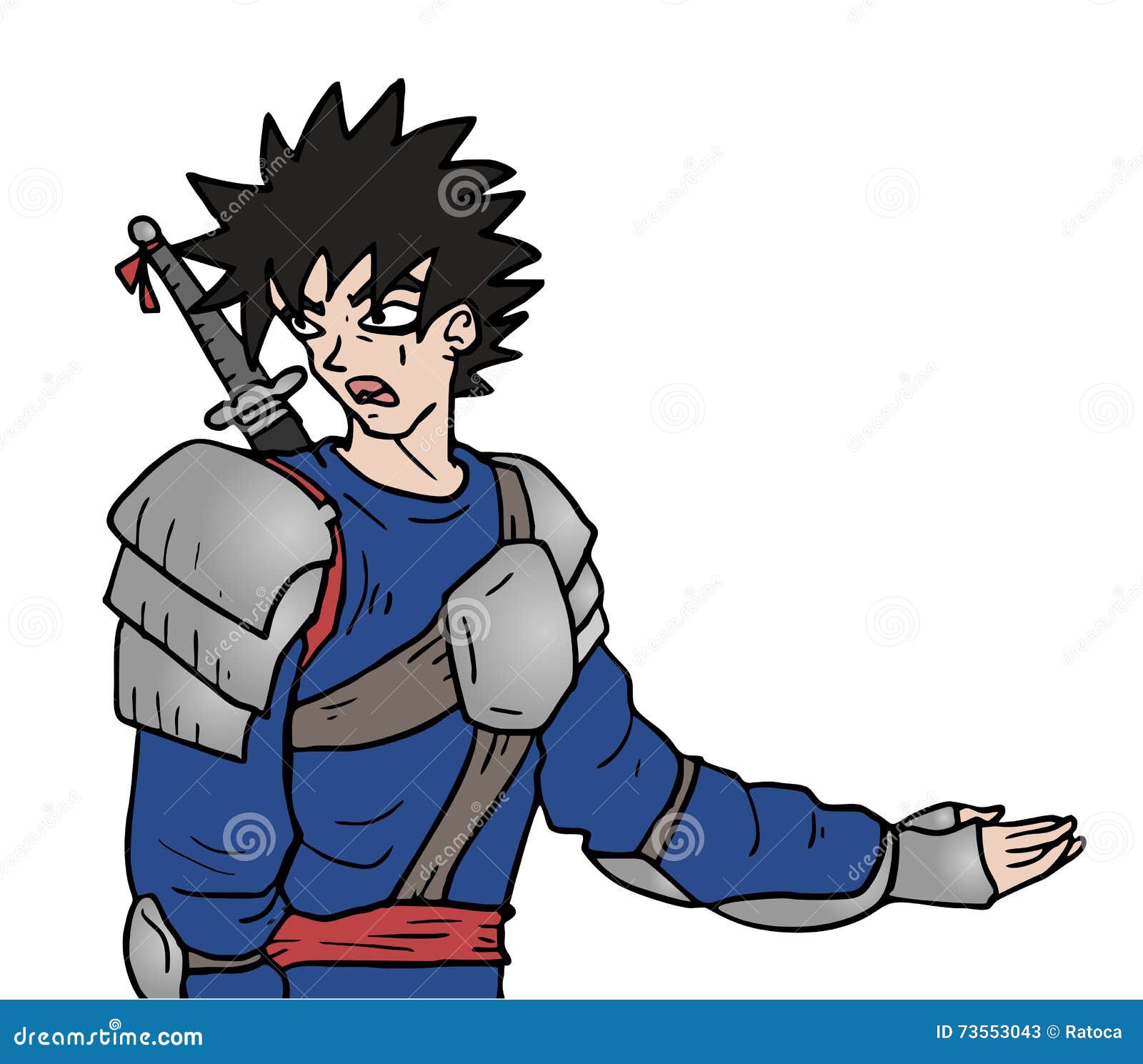 Warrior draw stock vector. Illustration of male, product - 73553043