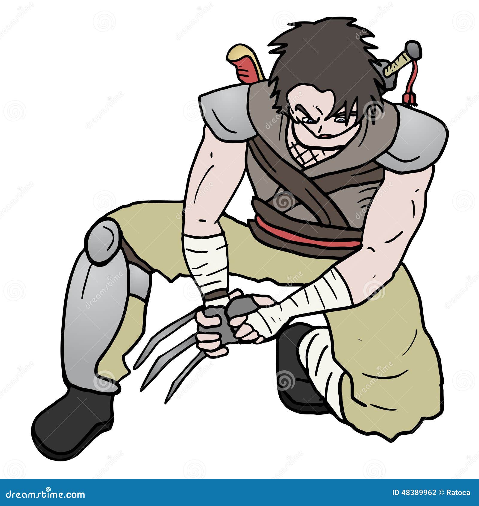 Warrior draw stock vector. Illustration of army, barbarian - 48389962