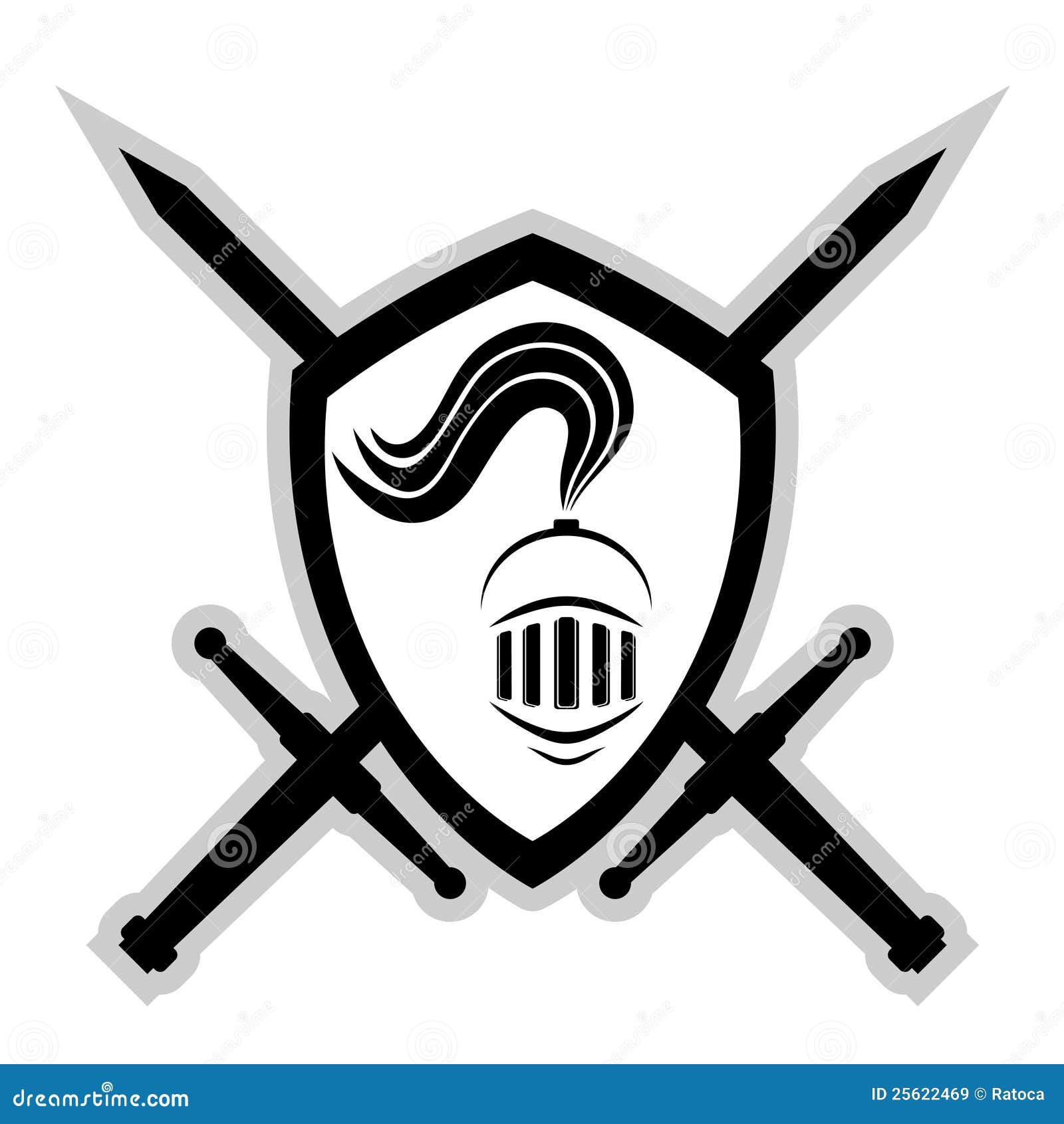 Warrior emblem stock vector. Illustration of metal, emblem - 25622469