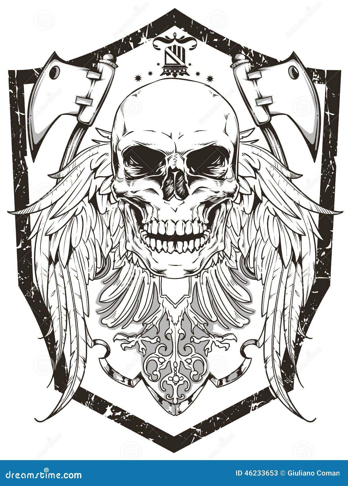 Warrior emblem stock vector. Illustration of head, celtic - 46233653