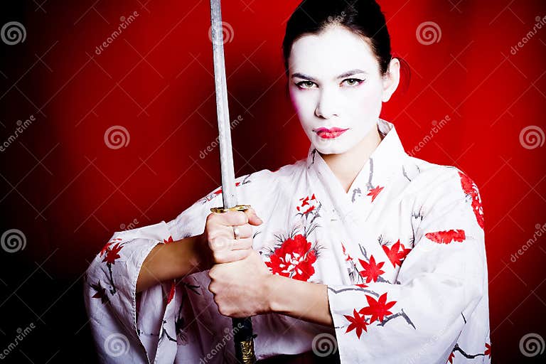 Warrior Geisha stock image. Image of serious, rage, model - 6937591