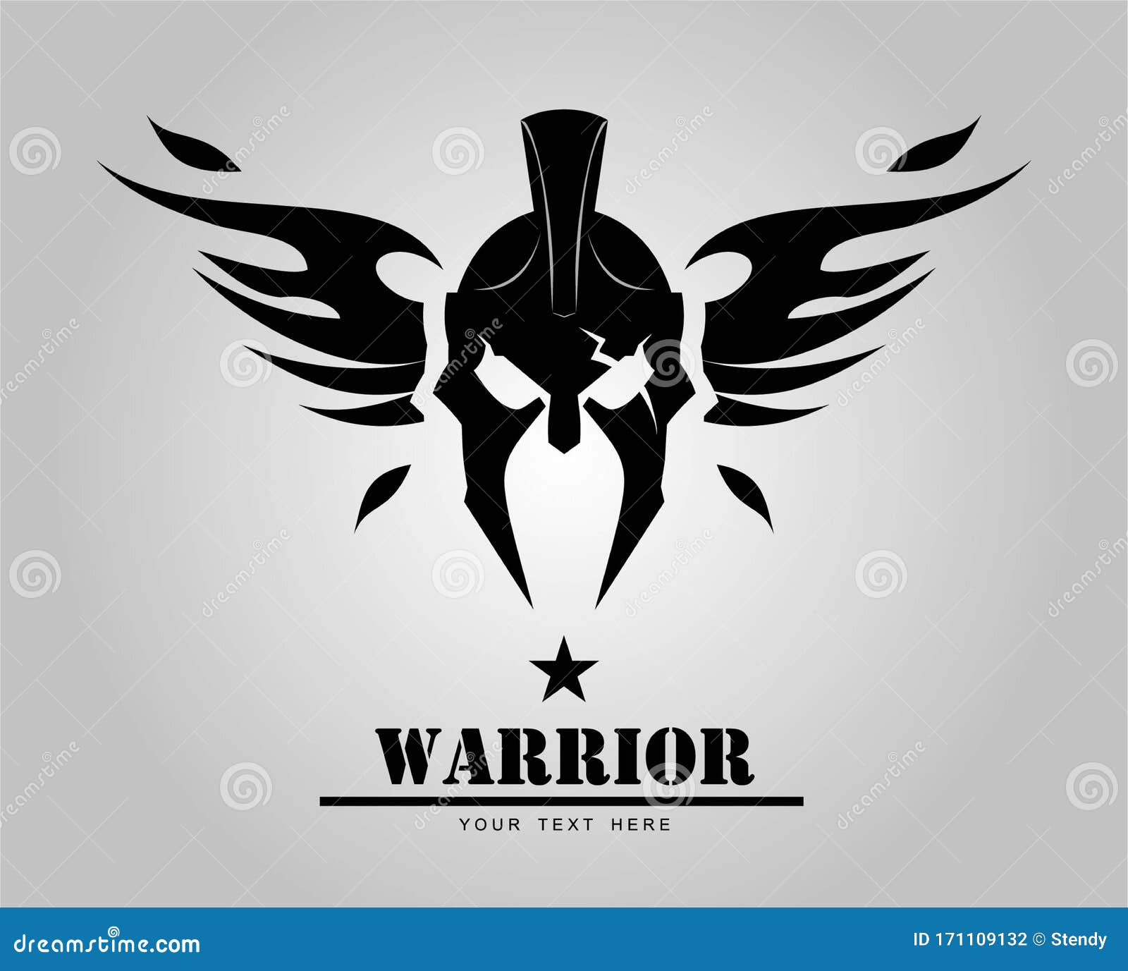 Warrior head stencil stock vector. Illustration of armed - 171109132