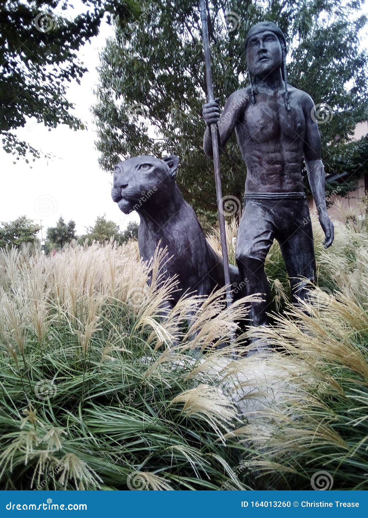 Warrior Hunter Great Leader Stock Photo - Image of person, garden ...