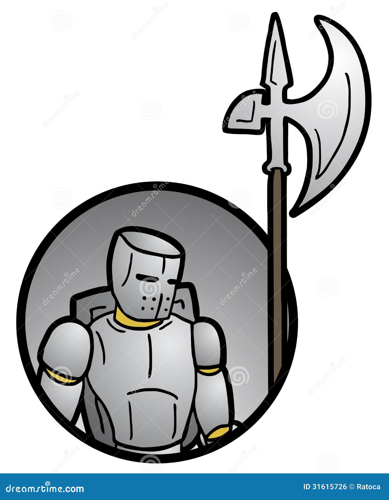 Warrior icon stock vector. Illustration of armored, cross - 31615726