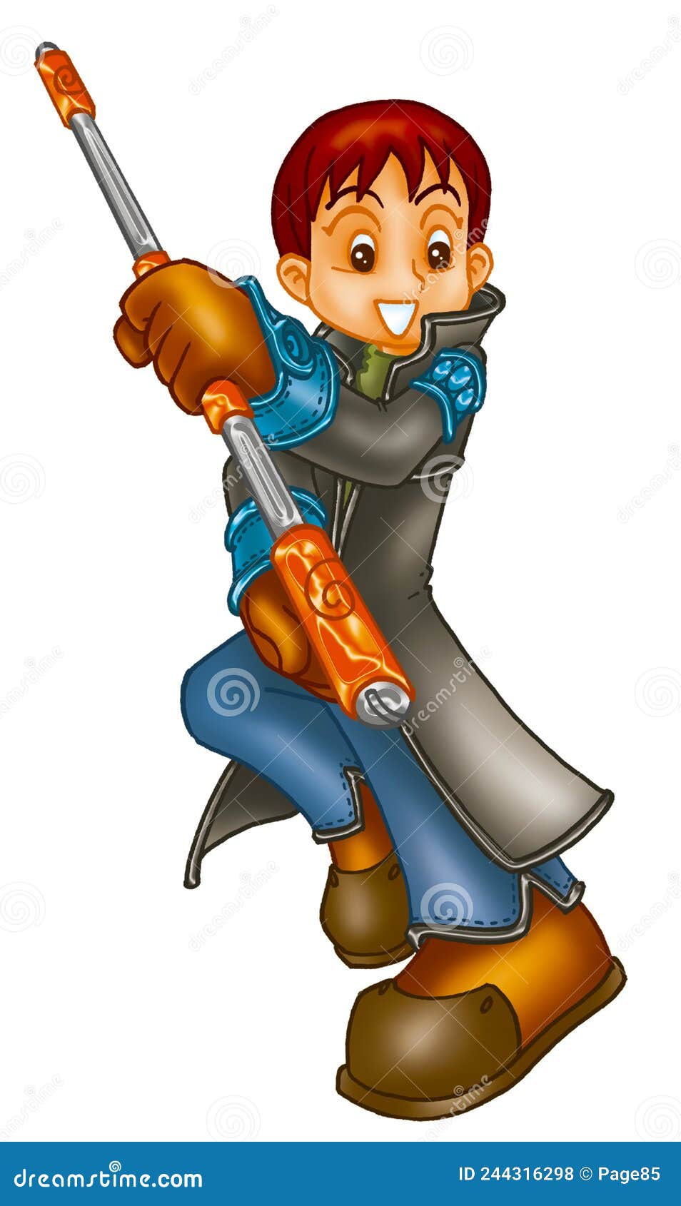 Warrior kid stock illustration. Illustration of male - 244316298