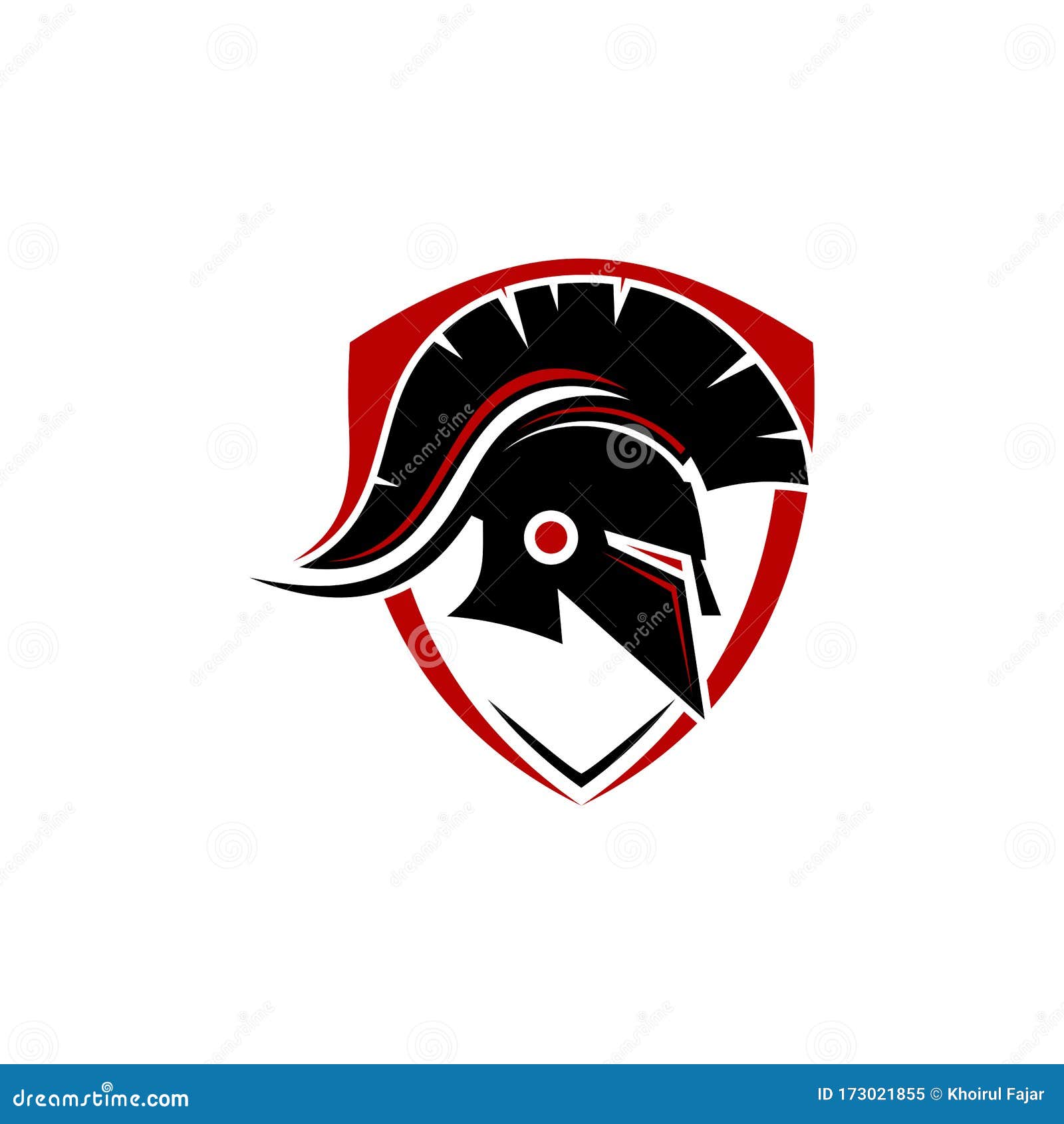 Warrior Logo Template Design, Vector Creative Symbol, Warrior Helmet ...