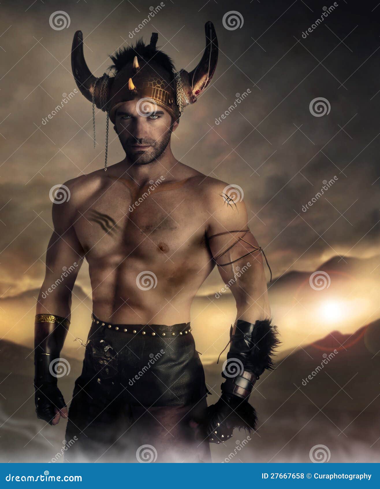 Warrior man stock photo. Image of fantasy, male, drama - 27667658
