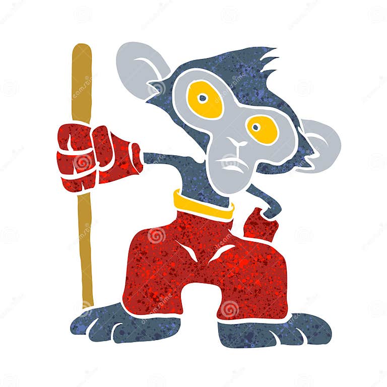 Warrior Monkey Cartoon stock vector. Illustration of wild - 72124930