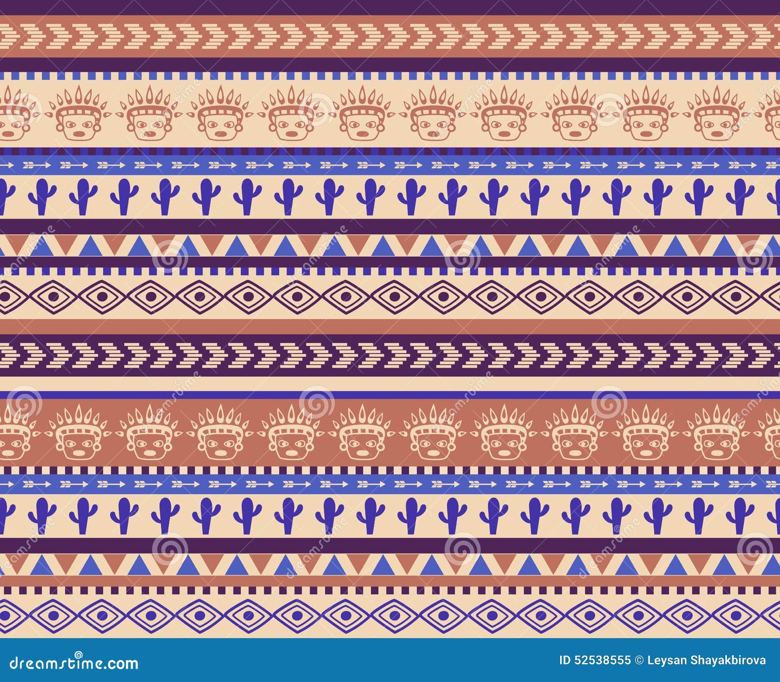 Warrior pattern stock vector. Illustration of painted - 52538555