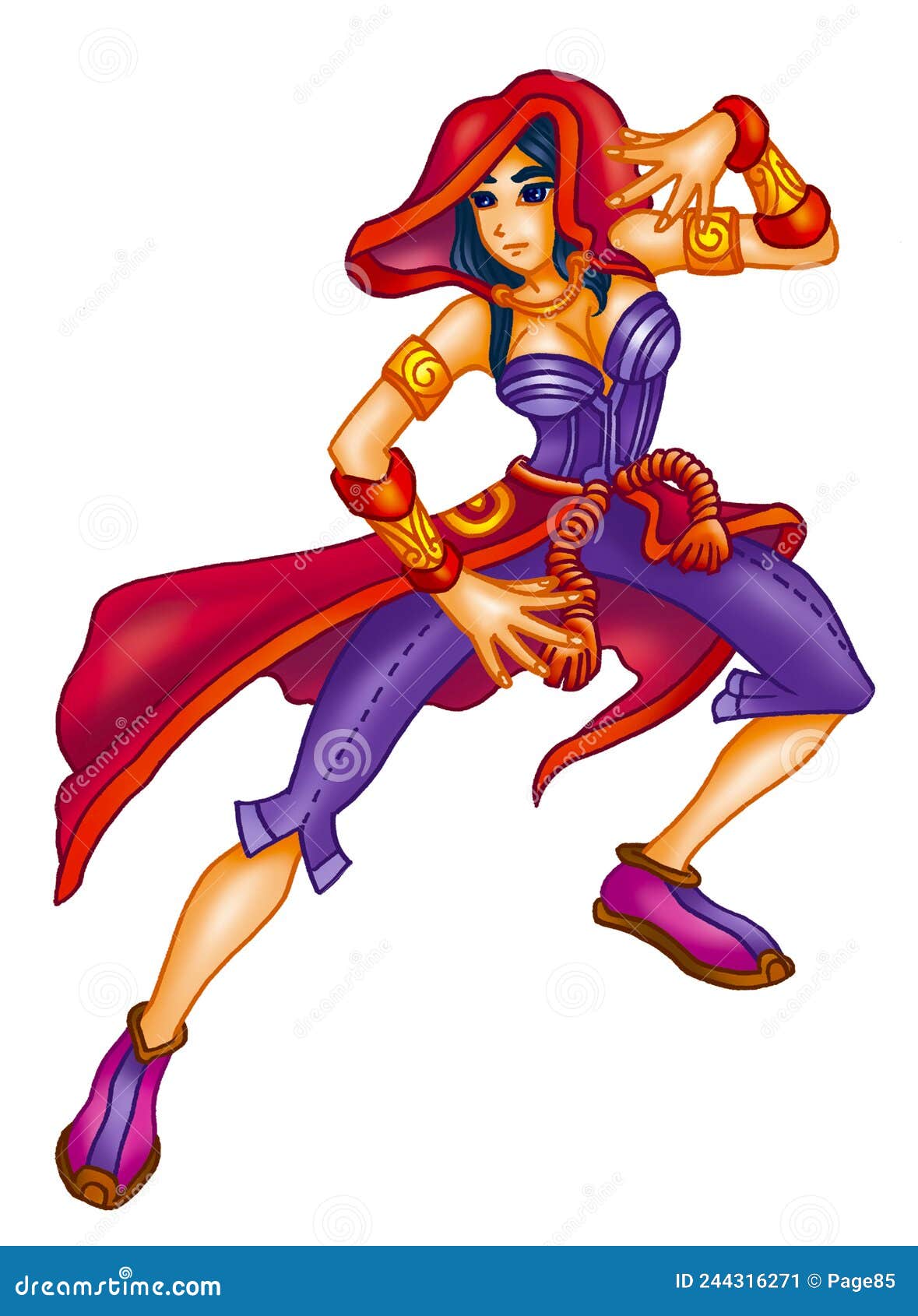 Warrior princess stock illustration. Illustration of digitally - 244316271