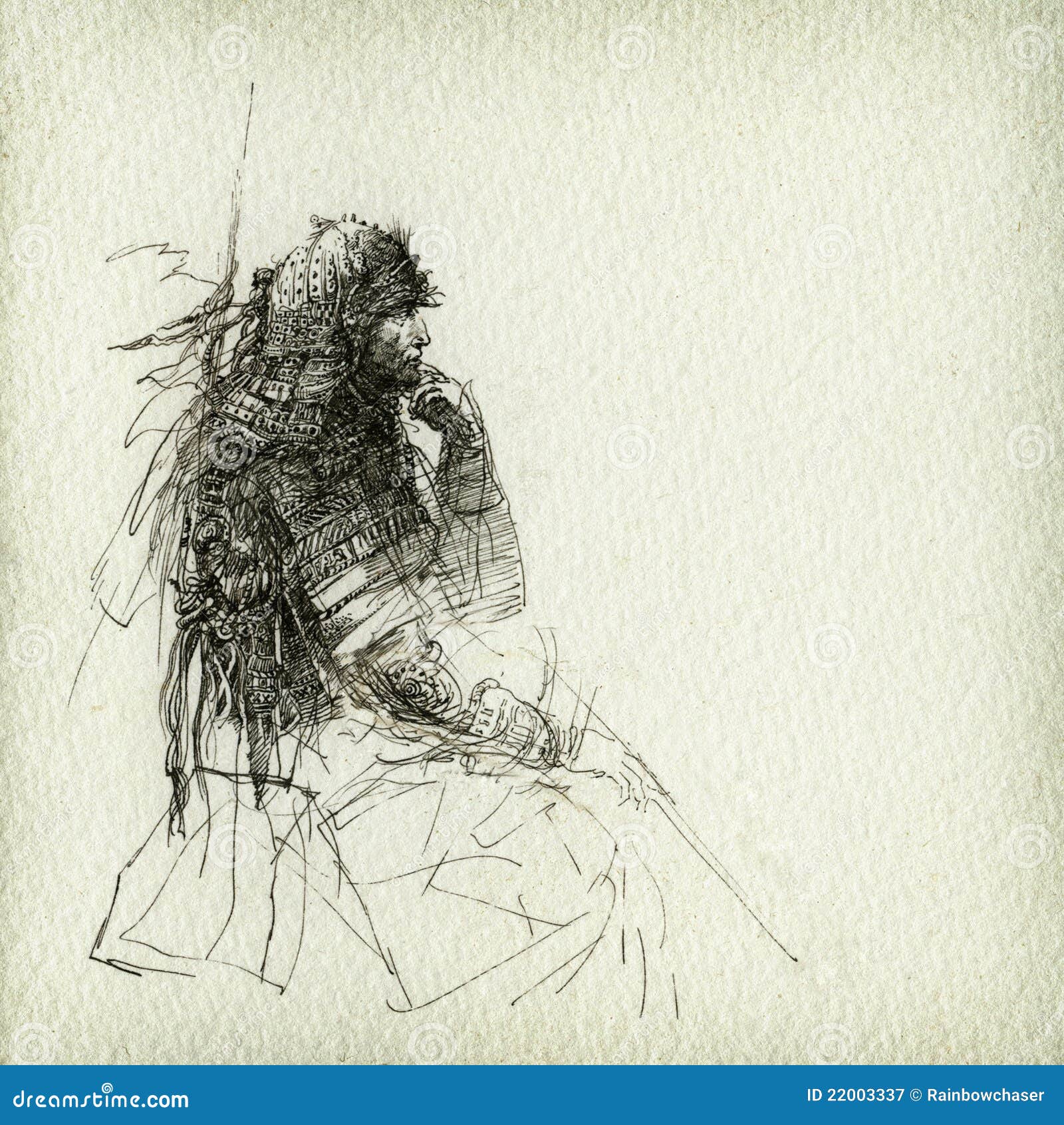 Warrior Rest stock illustration. Illustration of paper - 22003337